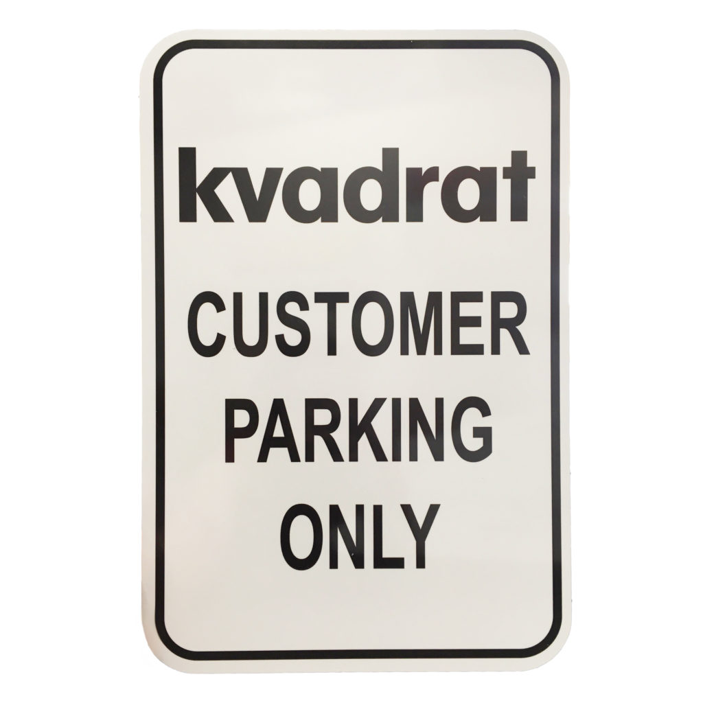 Standing Tabletop Bent Plastic Sign - Express Signs